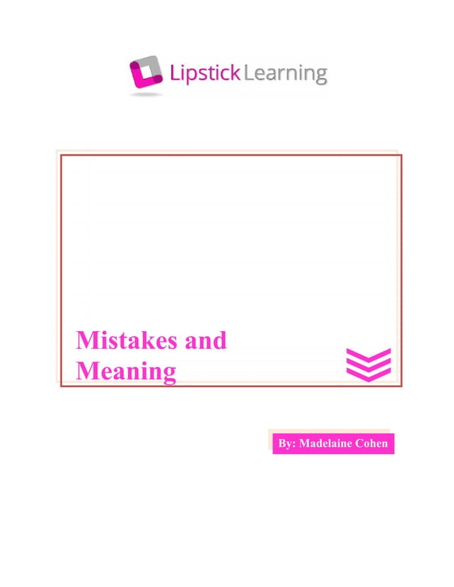 Mistakes and Meaning | PDF