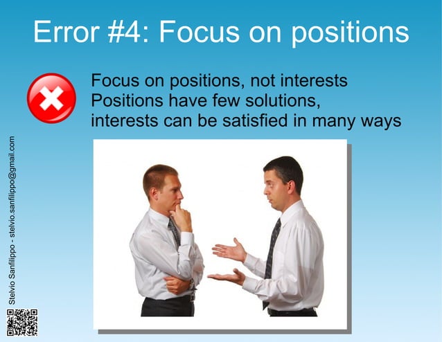 Six common negotiation errors | ODP