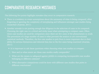 Mistakes in comparative research method | PPT