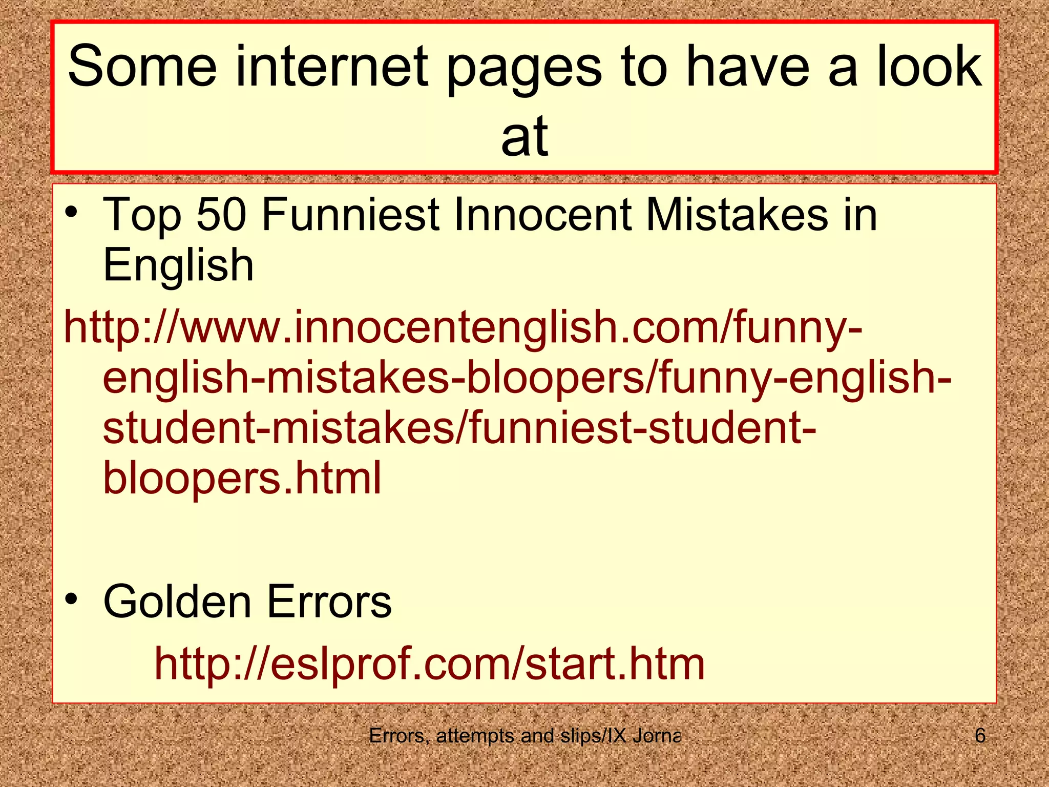 Mistakes upload | PPT