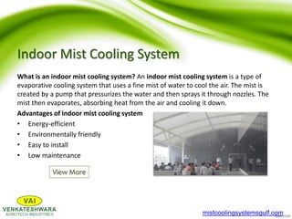 Mist Cooling & Fogging System Company in Iran | PPT