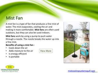 Mist And Fogger Cooling System in Gulf For Animals, poultry, Livestock ...