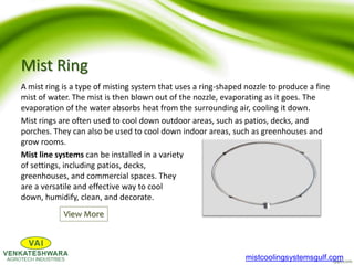 Mist And Fogger Cooling System in Gulf For Animals, poultry, Livestock ...