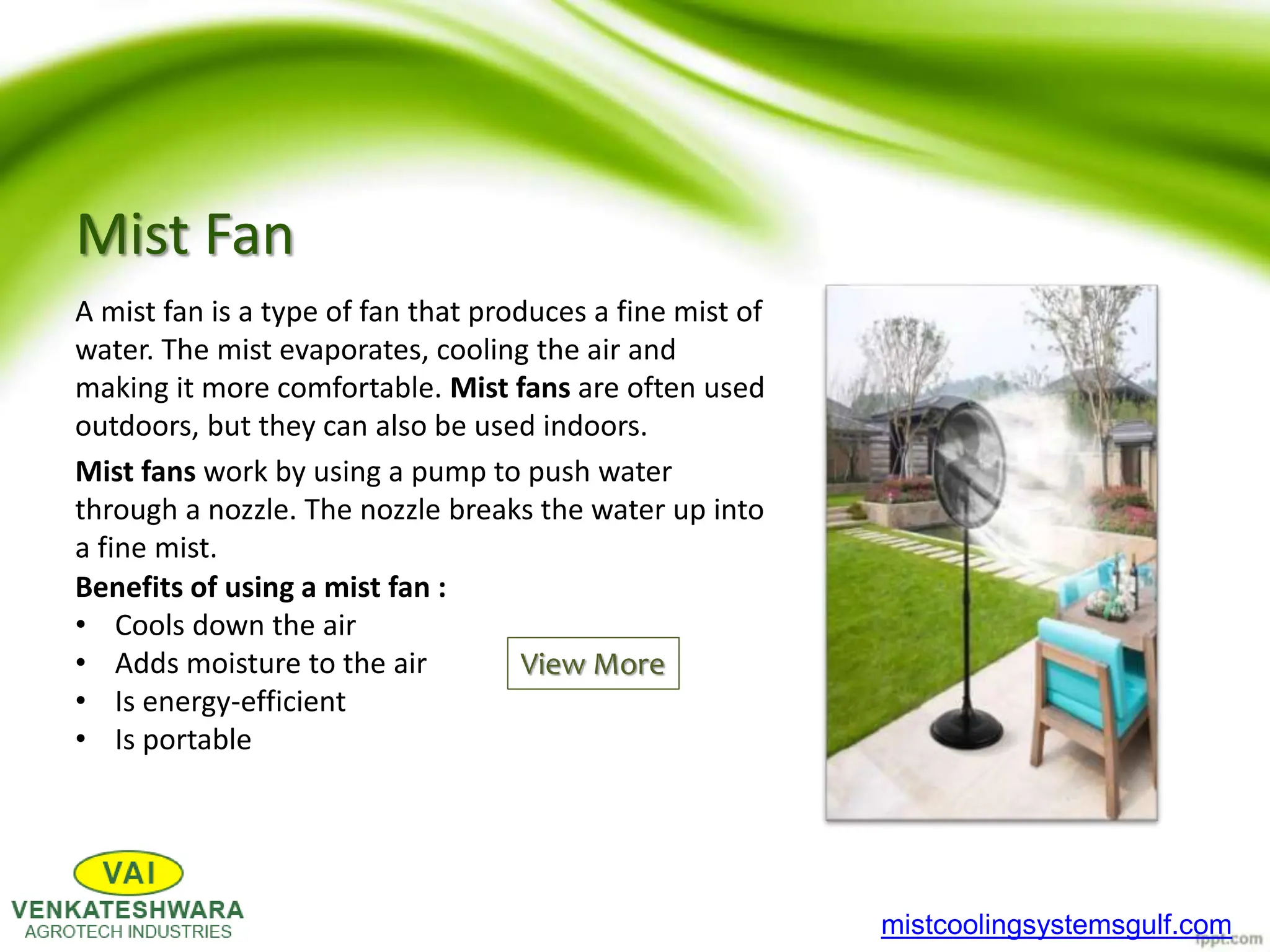 Mist And Fogger Cooling System in Gulf For Animals, poultry, Livestock ...