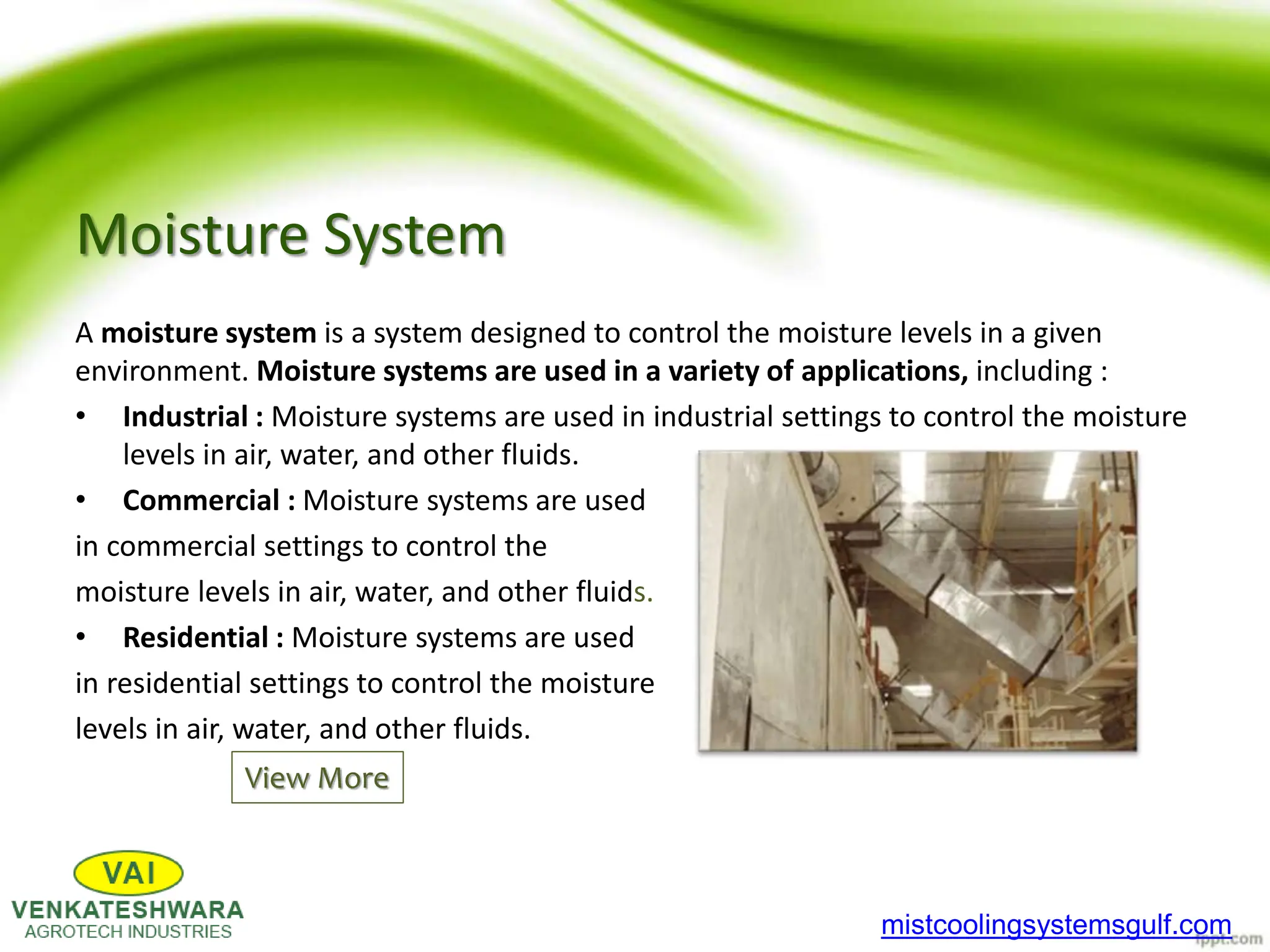 Mist Cooling & Fogging System Company in Jordan | PPTX