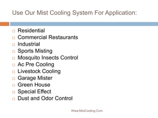 Misting Systems By MistCooling | PPTX