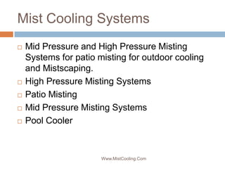 Misting Systems By MistCooling | PPTX
