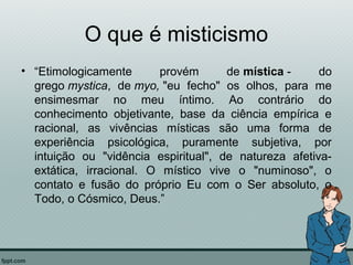 Misticismo e charlatanismo | PPT
