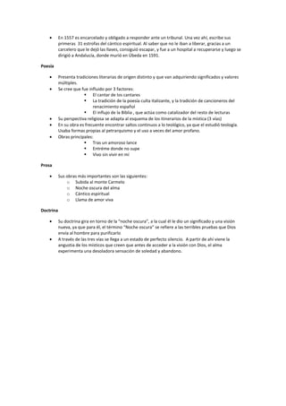 Misticismo y juan de la cruz | DOCX | Christianity | Religion ...