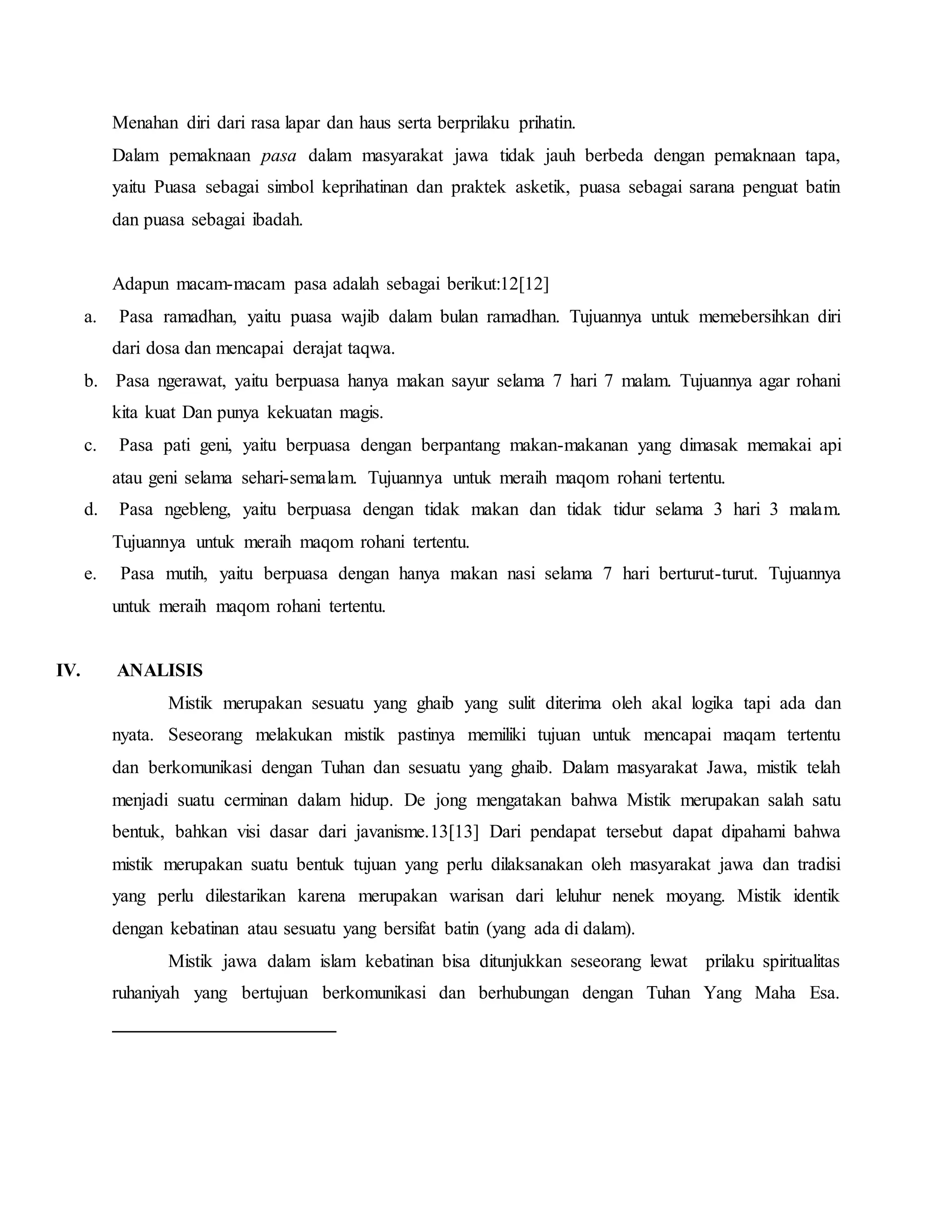 Mistik Jawa dalam Islam Kebatinan | DOCX