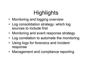 What Every Organization Should Log And Monitor | PPT | Information and ...