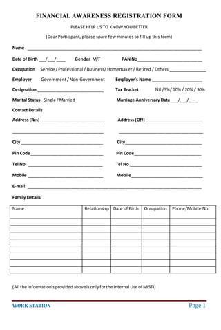 FINANCIAL AWARENESS PROGRAM by Jyotirmoy Kashyap | DOCX