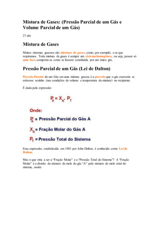 Mistura de gases | DOCX