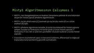 Misty1 Şifreleme Algoritması | PPT