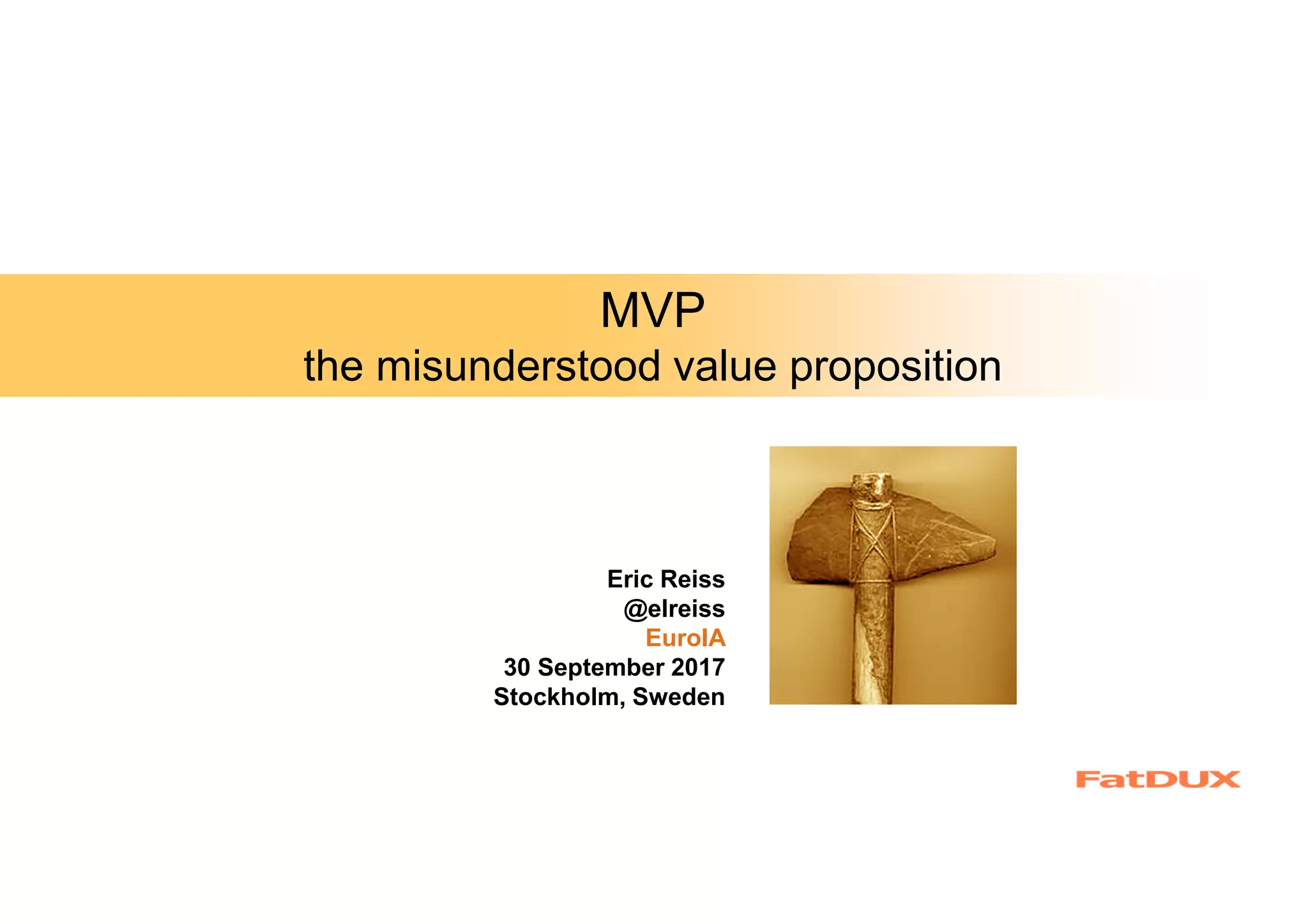Misunderstood value proposition (mvp) | PPT