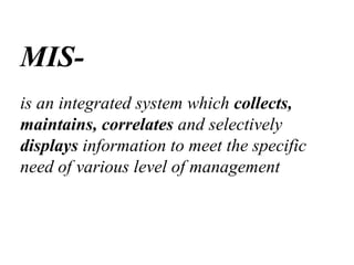 MIS UNIT-1.PPT management information system unit 1 | PPT | Business Administration | Business