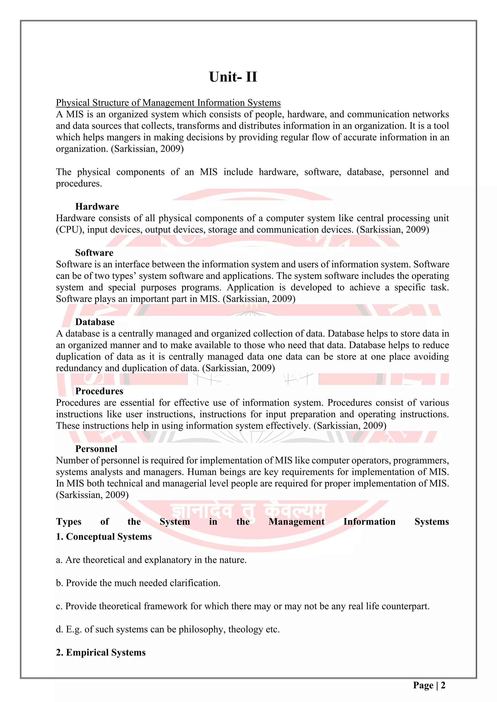 Mis unit ii-converted | PDF