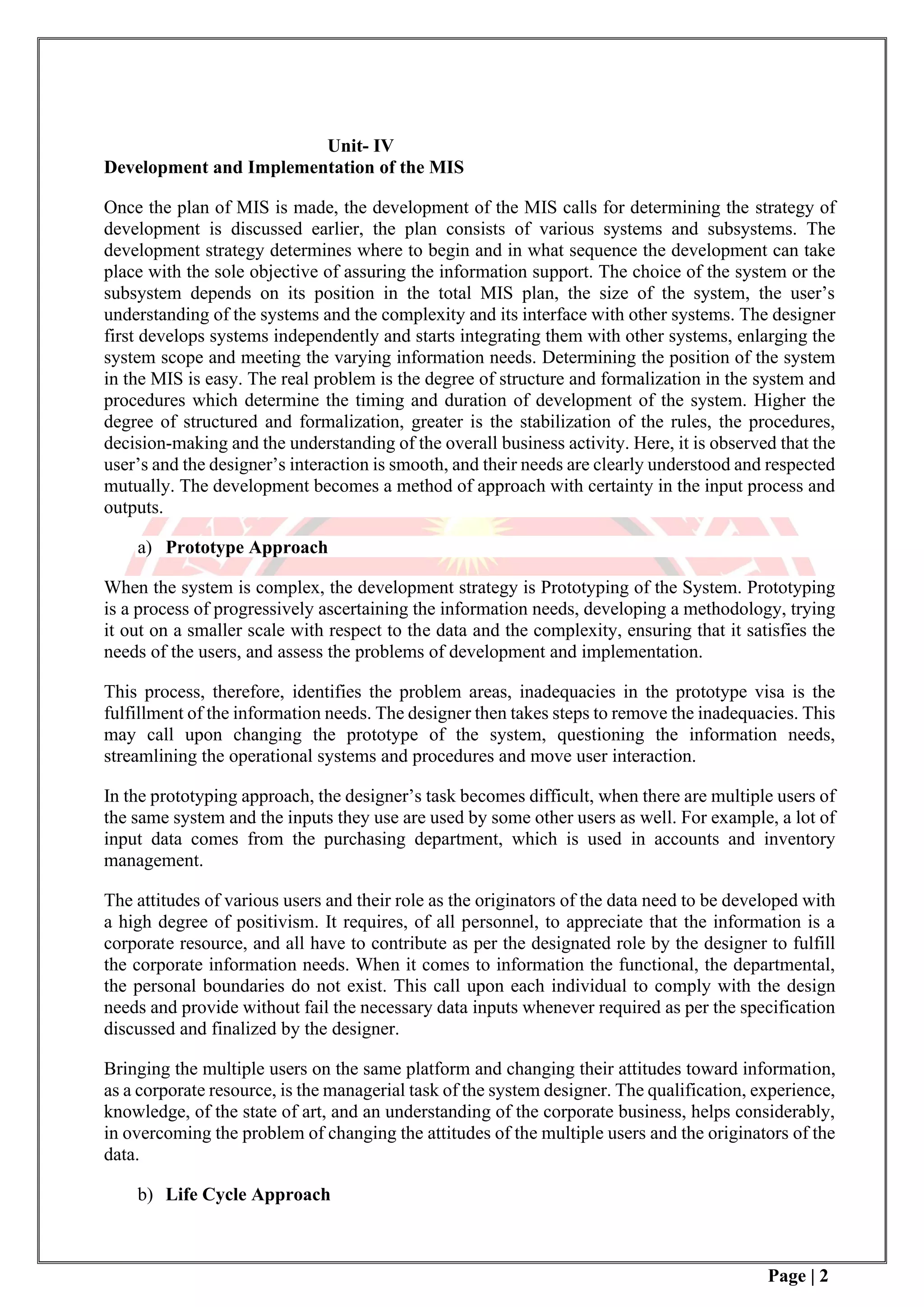 Mis unit iv-converted | PDF