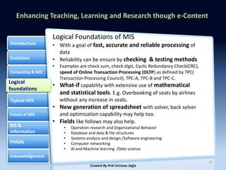 Management Information System MIS Priti Sajja S P University | PDF