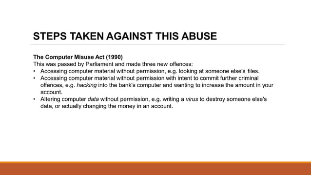 Misuse of computer | PDF | Crime & Harmful Acts to Individuals, Society ...