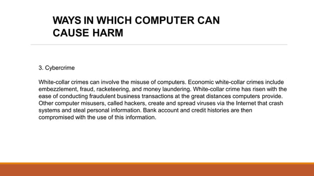 Misuse of computer | PDF | Crime & Harmful Acts to Individuals, Society ...