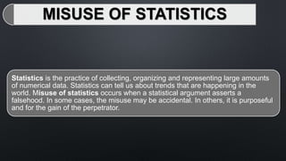 Misuse of statistics | PPTX
