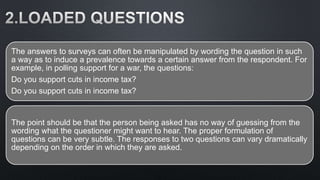 Misuse of statistics | PPTX