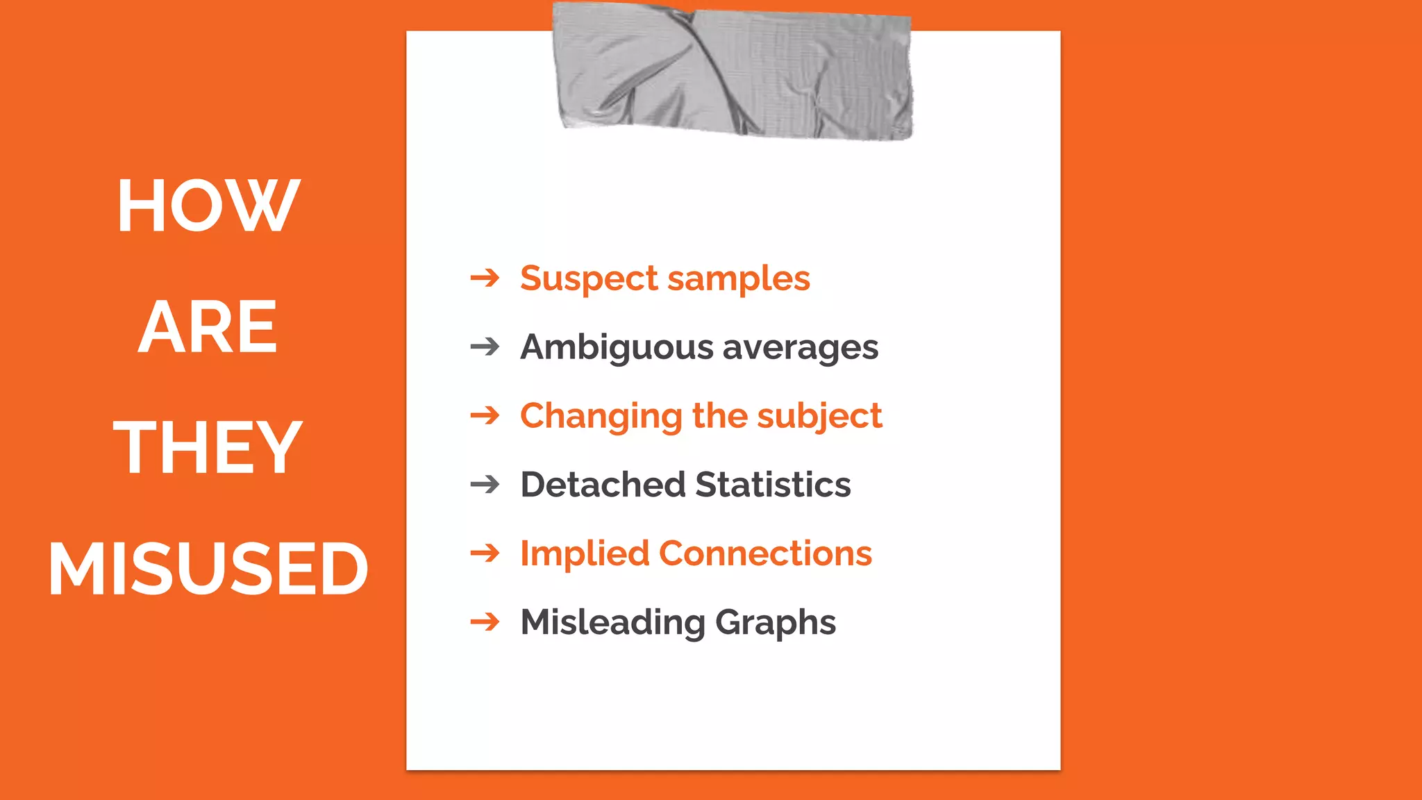 Misuses of statistics | PPTX