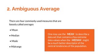 Misuses of statistics | PPTX
