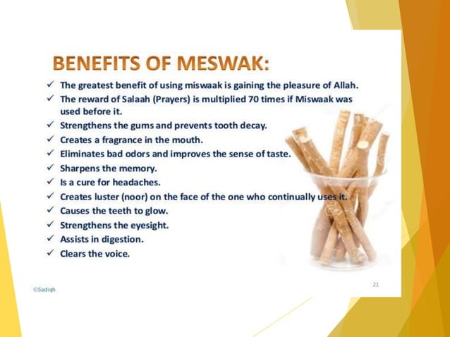 Miswak the sunna A Presentation by Mr Allah Dad Khan Former DG Agri ...