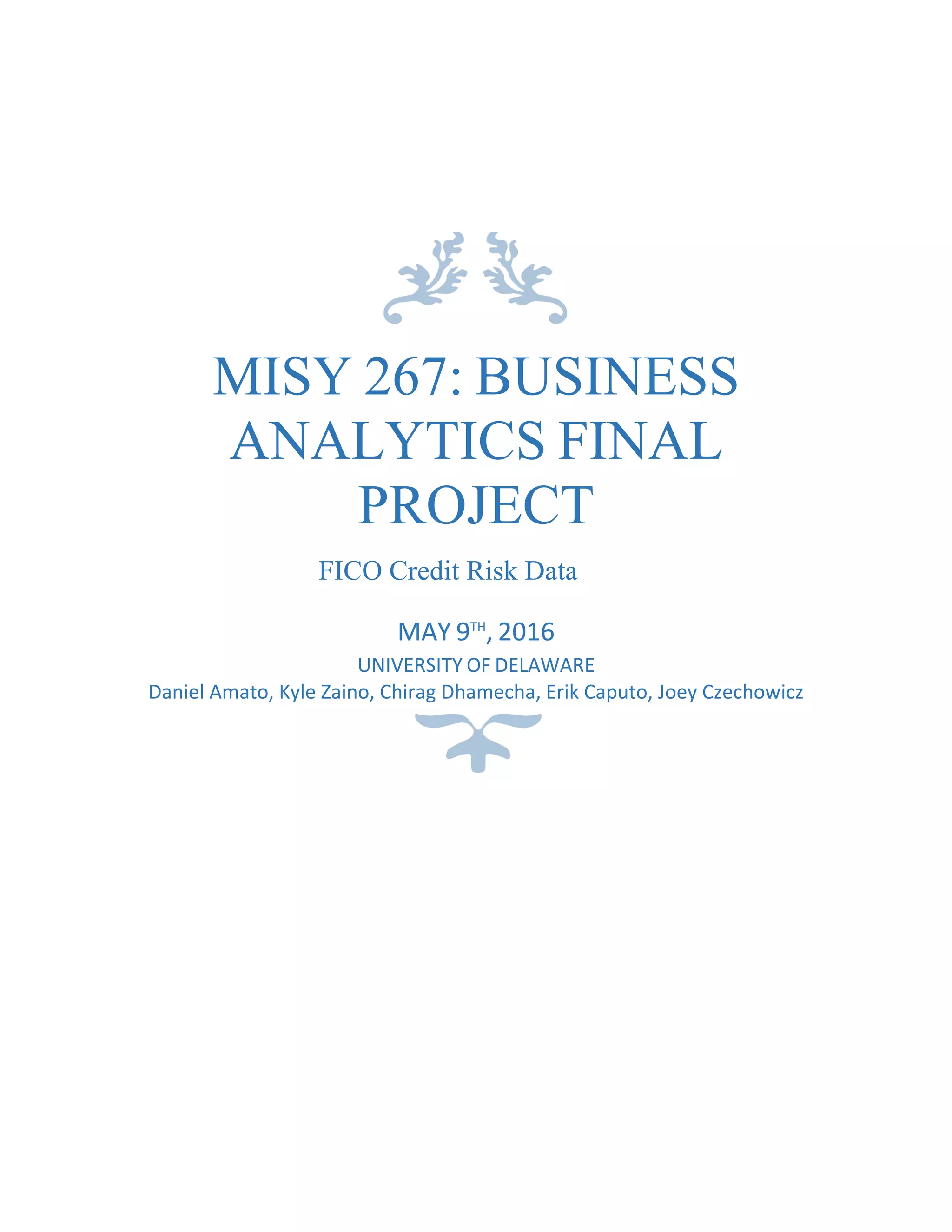 FICO Credit Risk Data | PDF