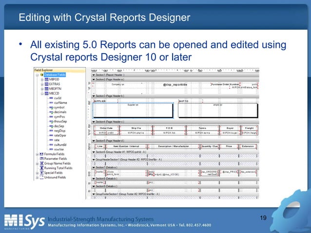 MISys Manufacturing Custom Reporting Overview | PPT