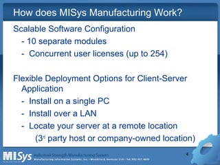 MISys Manufacturing and Sage 300 ERP Overview | PPT