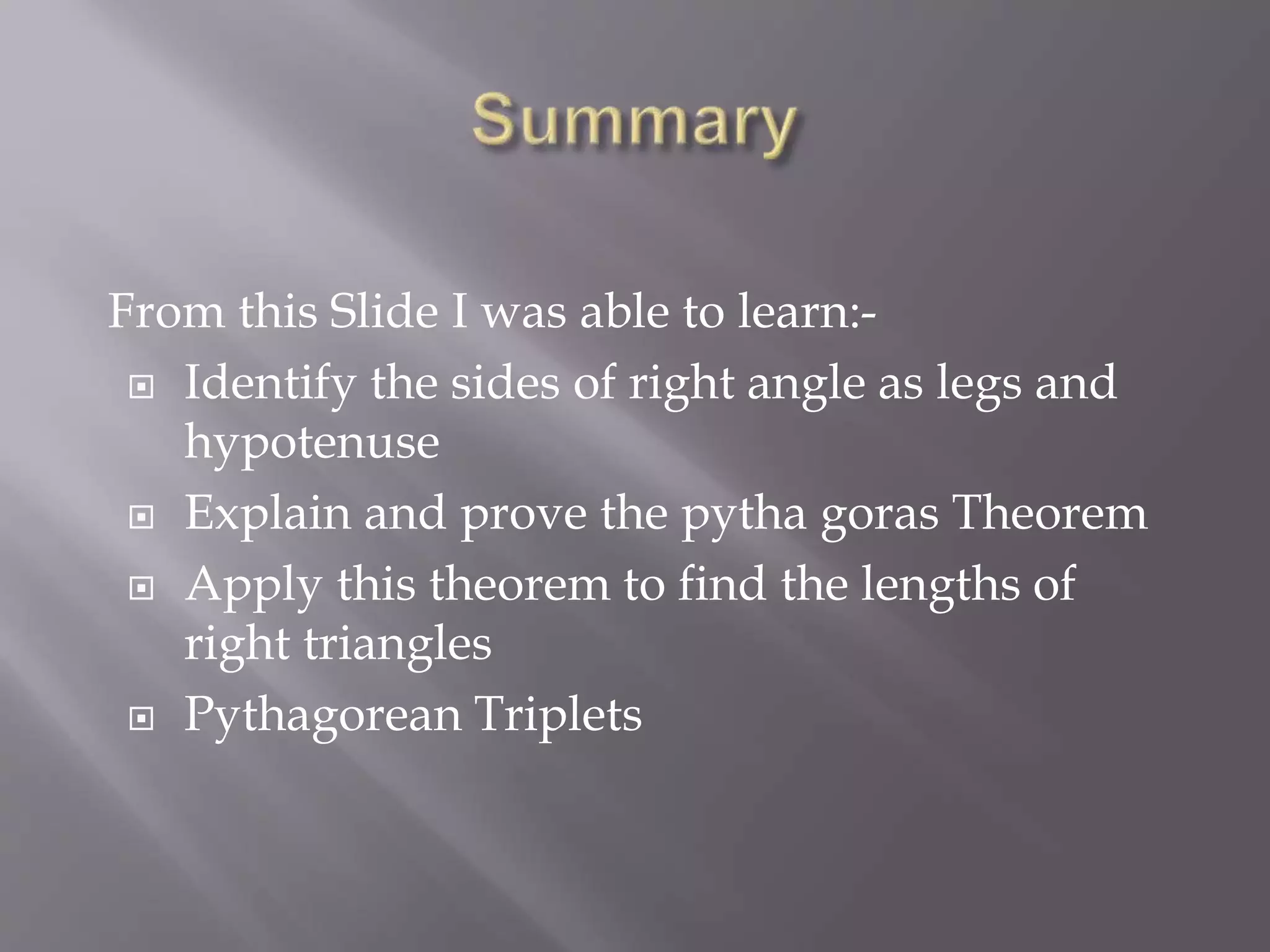 phythagoras theorem | PPTX