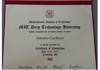 MIT Deep Technology Bootcamp | PDF