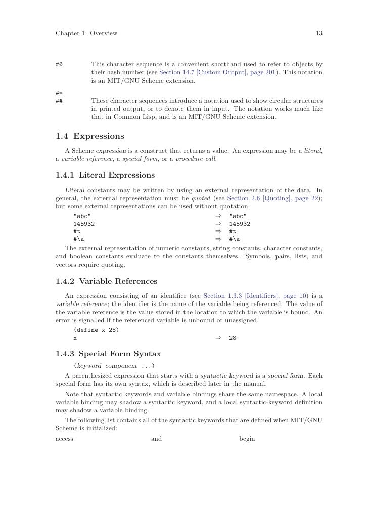 Mit gnu scheme reference manual