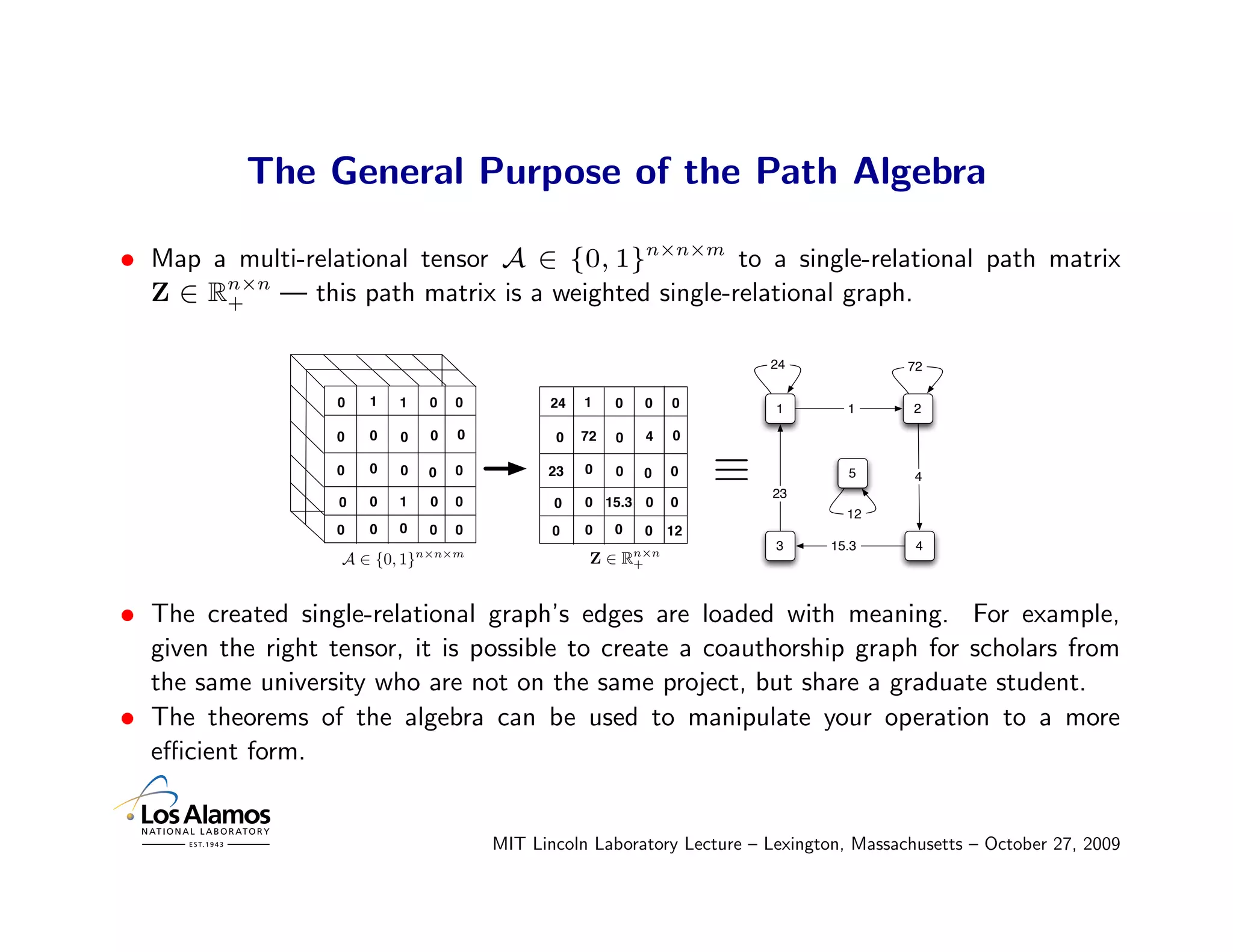 Multi-Relational Graph Structures: From Algebra to Application | PDF