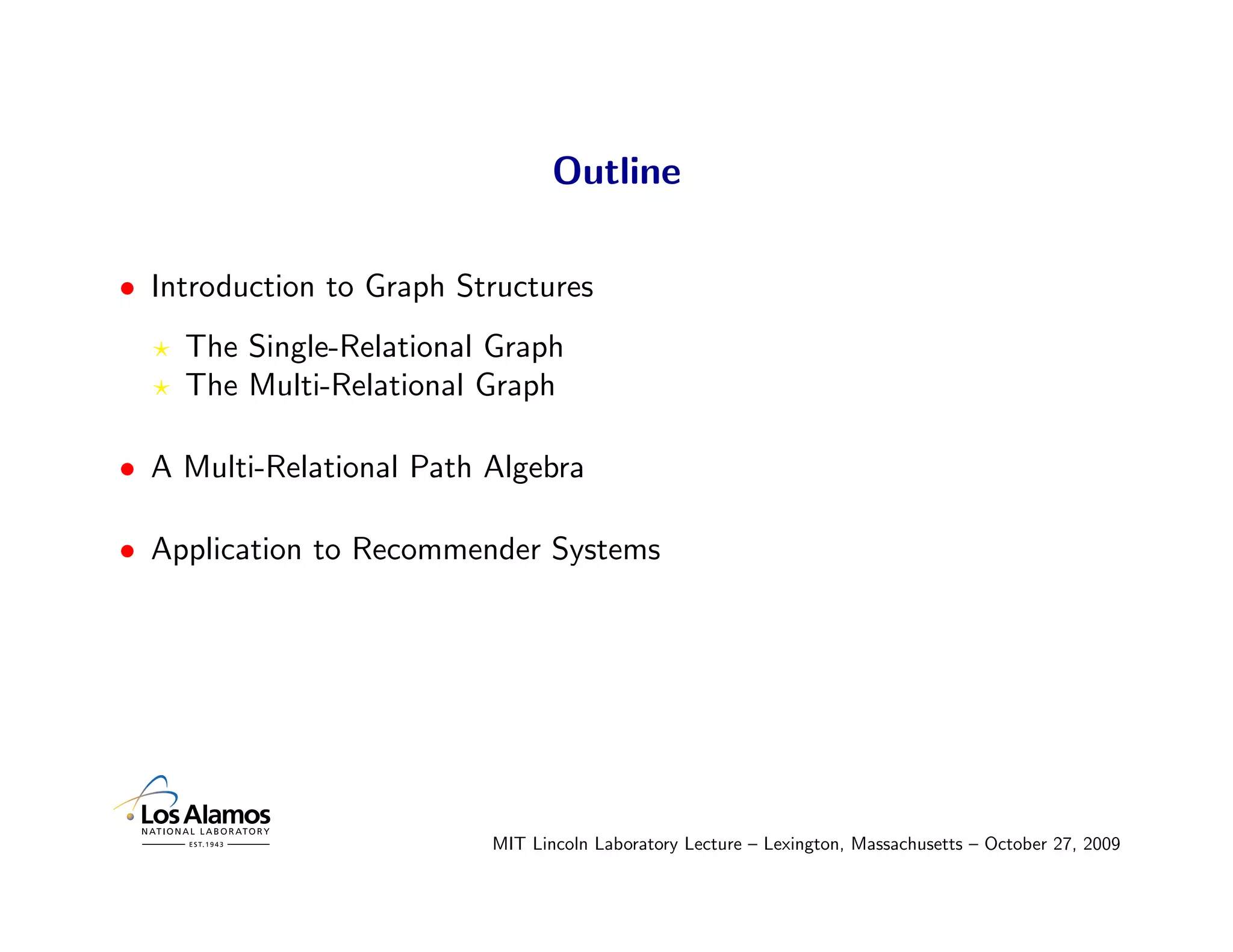 Multi Relational Graph Structures From Algebra To Application Pdf Internet Computing