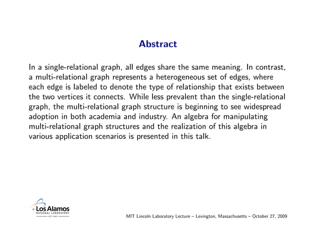 Multi Relational Graph Structures From Algebra To Application Pdf Internet Computing