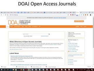 Open access Resources for Teachers - Importance of open access Journals ...