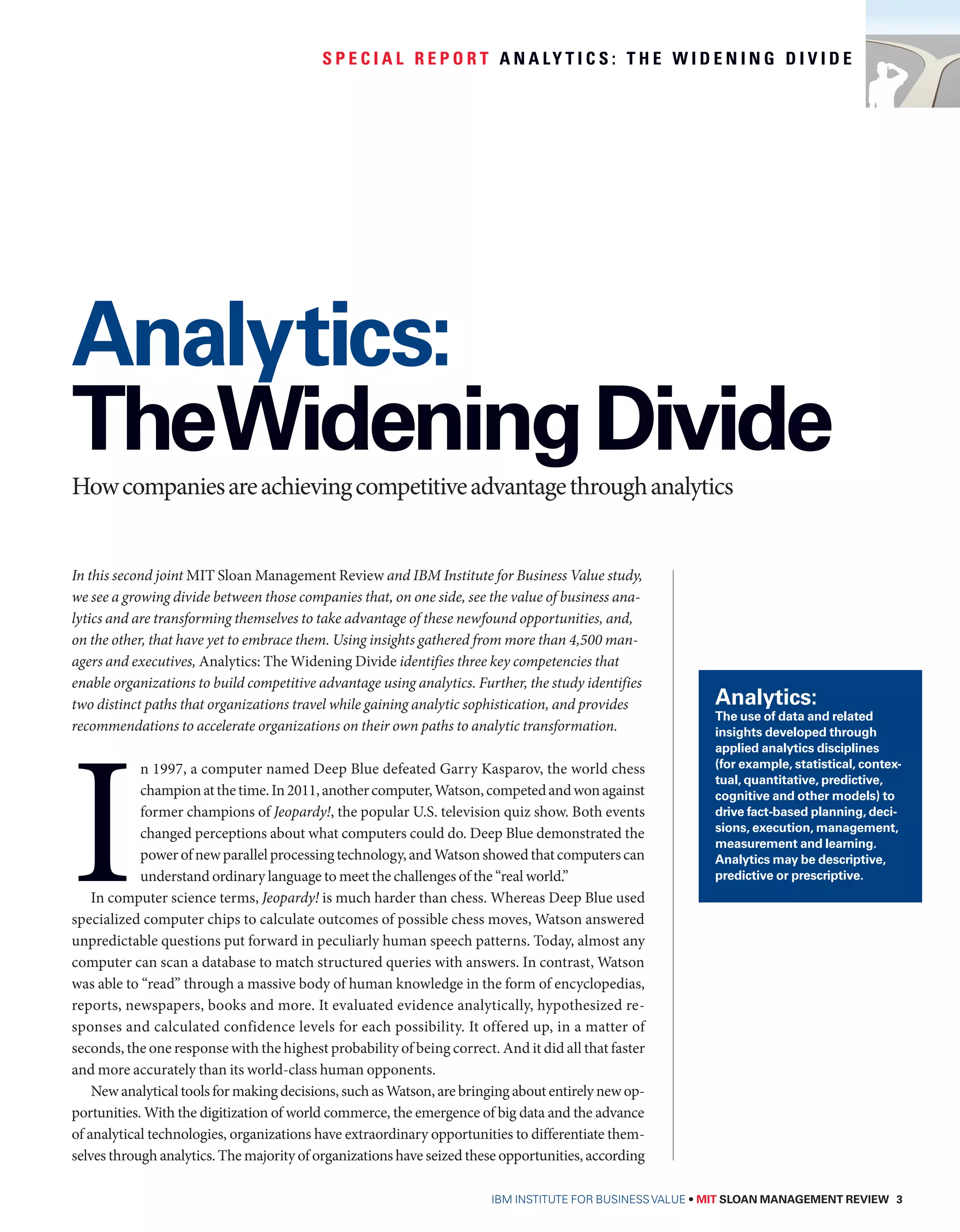 Analytics: The widening divide | PDF