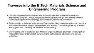 A Deep Dive into MIT-WPU Pune's B.Tech Programs | PPTX | Civil Engineering Industry | Industries