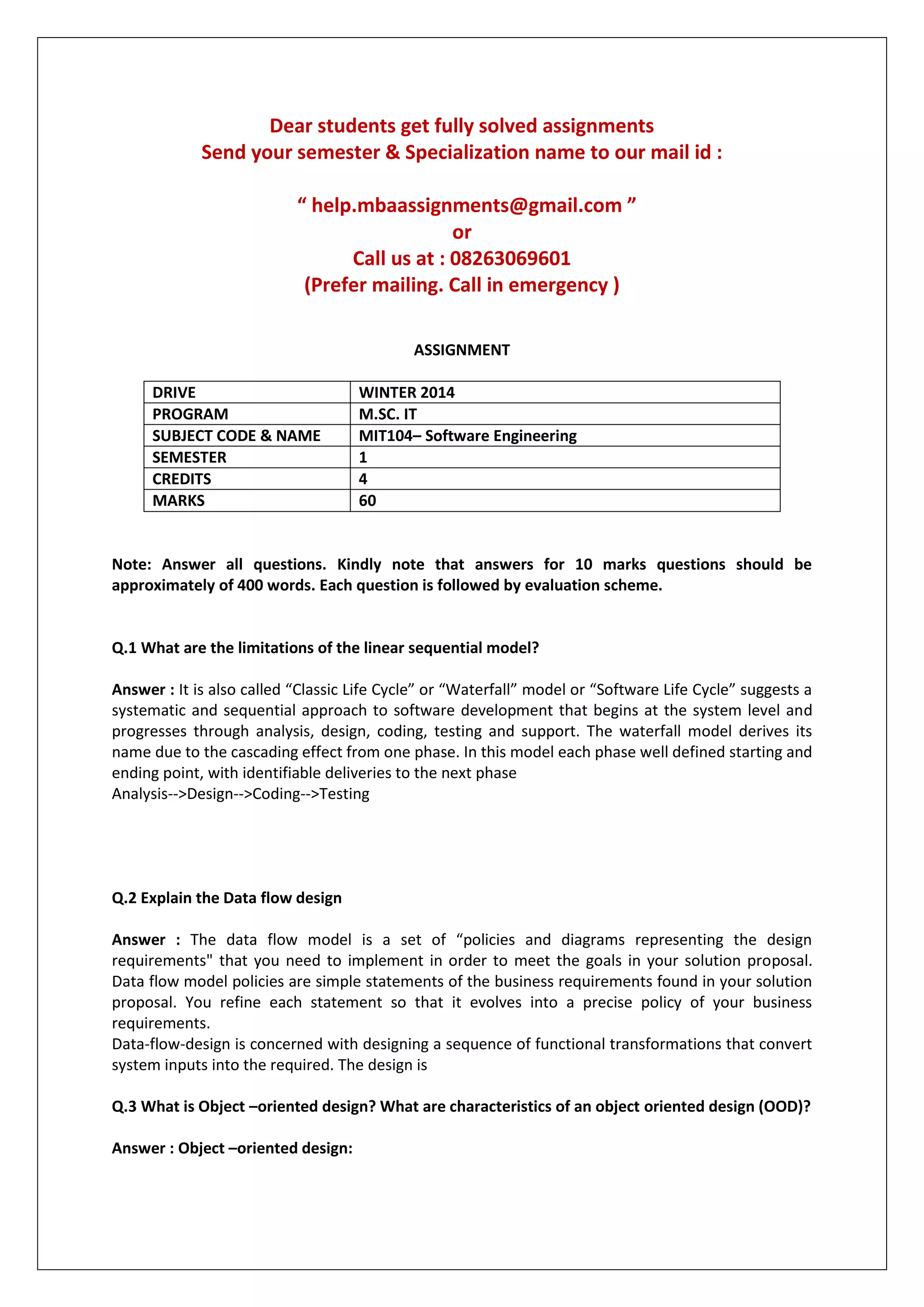 Mit104 software engineering | DOCX | Computing | Technology & Computing