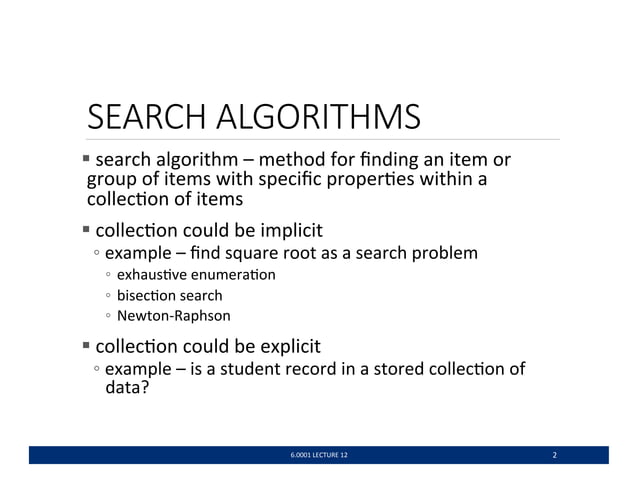 Searching/Sorting algorithms | PPT