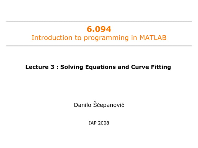 Mit6 094 iap10_lec03 | PPT