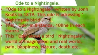Keats odes | PPTX
