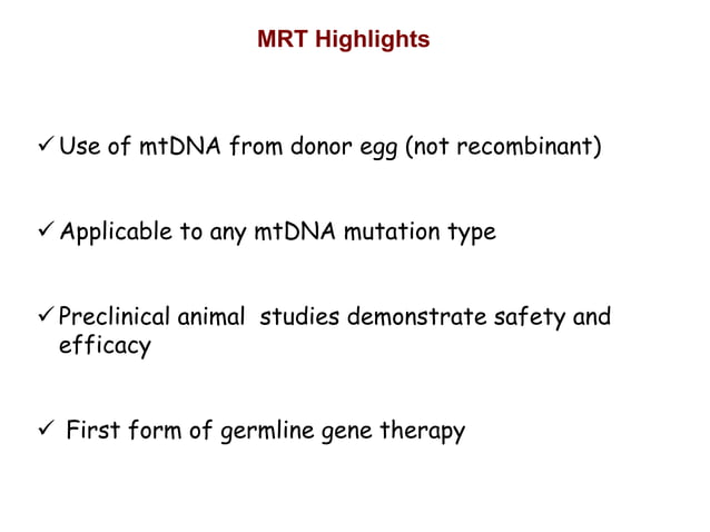 Shoukrhat Mitalipov, "Mitochondrial Replacement Therapy" | PPT