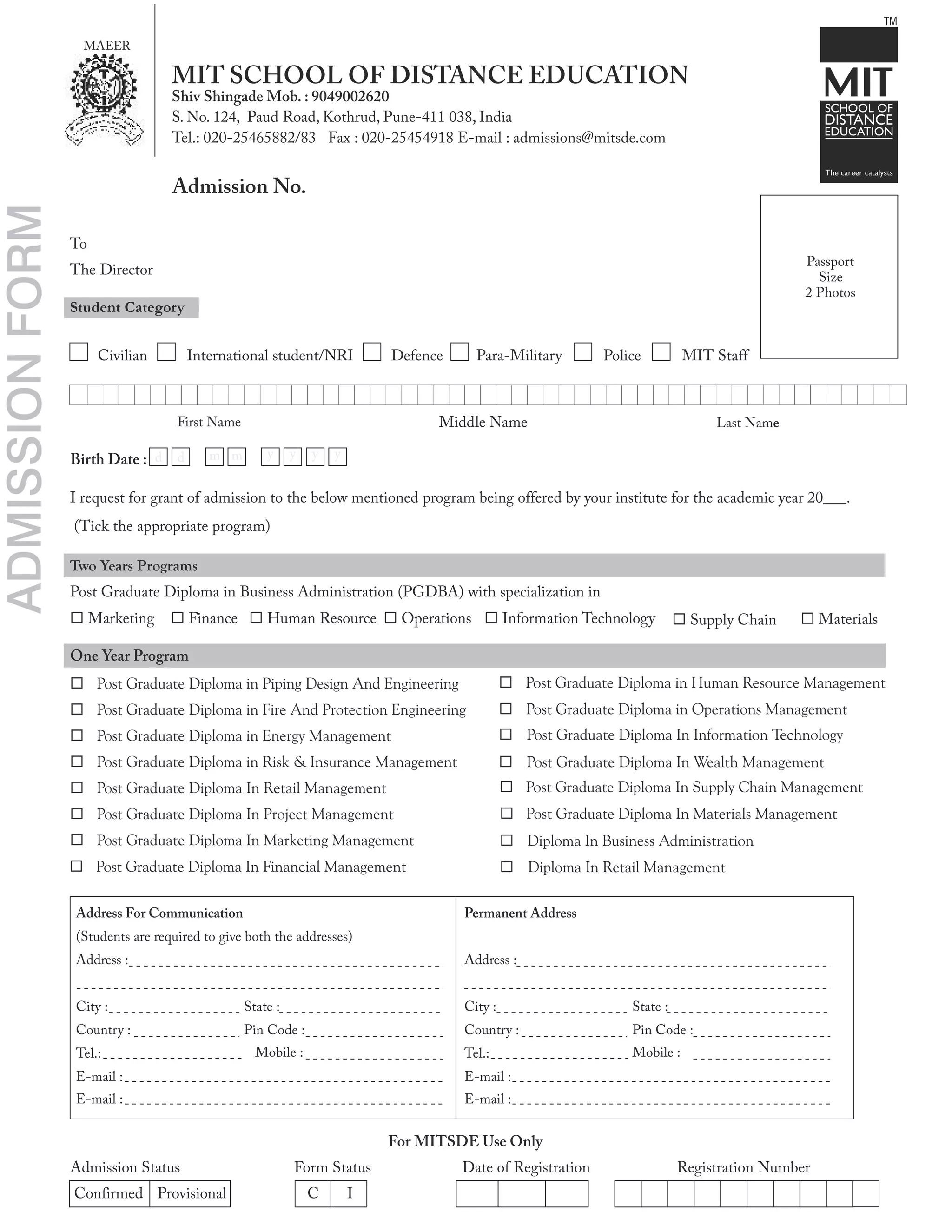 Mit application | PDF