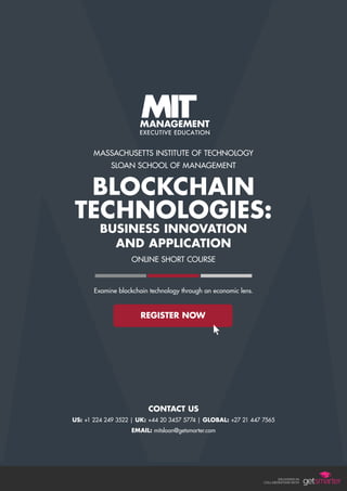 Mit blockchain technologies_online_short_program_brochure | PDF