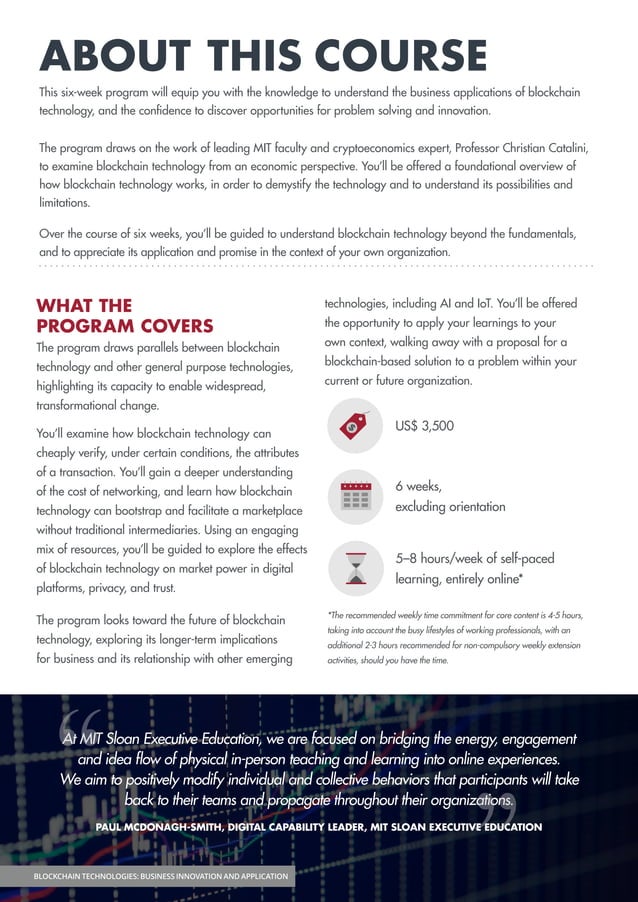 Mit blockchain technologies_online_short_program_brochure | PDF